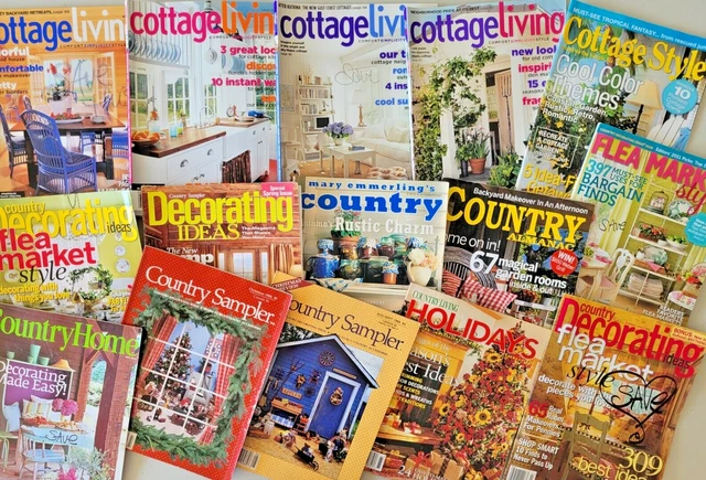 COUNTRY HOME COTTAGE Living Country Sampler Decorating ideas Flea ...
