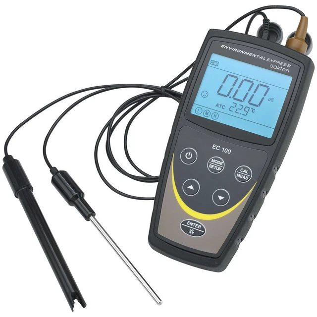 OAKTON EC 100 Portable Conductivity Meter Kit with Case EC/ATC Probe ...