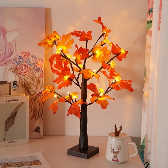 LED BRANCH LIGHTS Tree Fall Decorations Indoor Table Top Lighted £46.85 ...