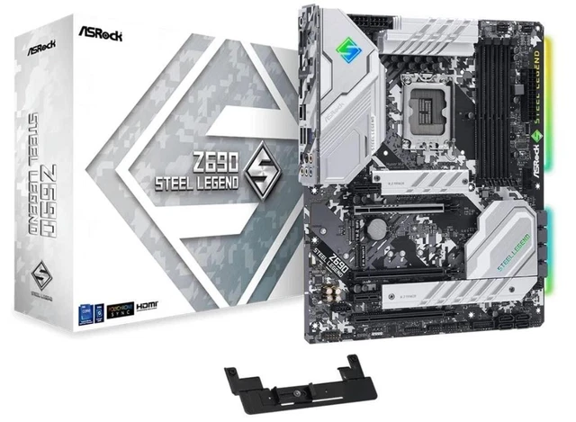ASROCK Z690 STEEL Legend ATX Motherboard LGA1700 Intel 12th Gen Used £ ...