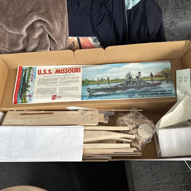 STERLING MODELS U.S.S. Missouri RC wooden Model Boat Kit To Build £21. ...