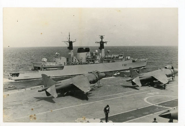 PHOTOGRAPH OF BAE Sea Harriers on HMS Illustrious & HMS Broadsword ...