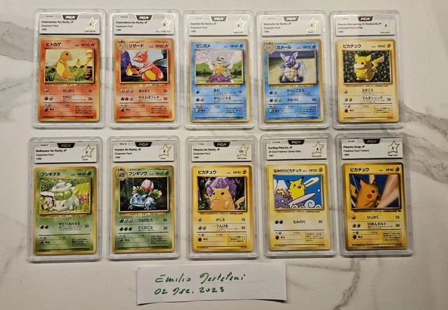 POKEMON VINTAGE PROMO no rarity symbol pikachu bulbasaur squirtle ...