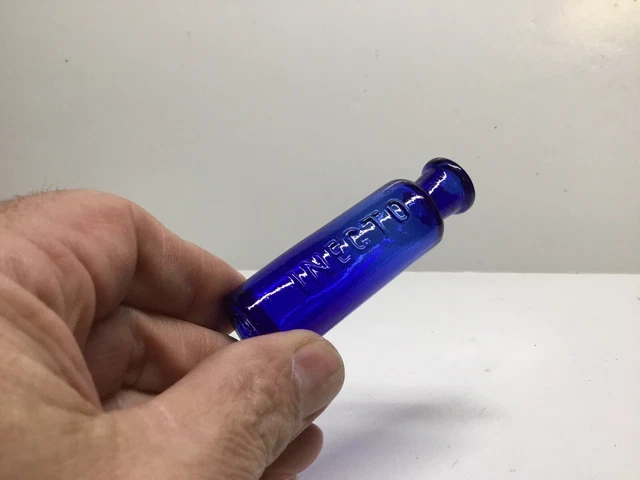 ANTIQUE COBALT BLUE Inecto Poison Bottle. Hair Dye. $16.00 - PicClick