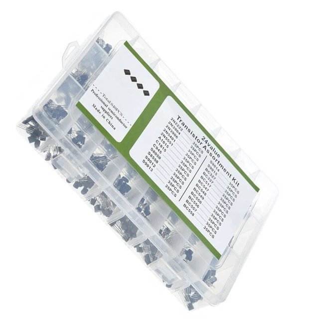 840PCS 24-VALUES TRANSISTOR Kit, BC327 BC337 BC517 BC547 BC548 BC549 ...