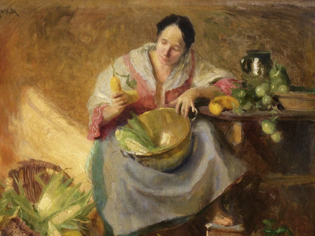 CARL DUXA (1871-1937) Gemüsefrau. Hugo Arnot Gemälde-Salon Wien I ...