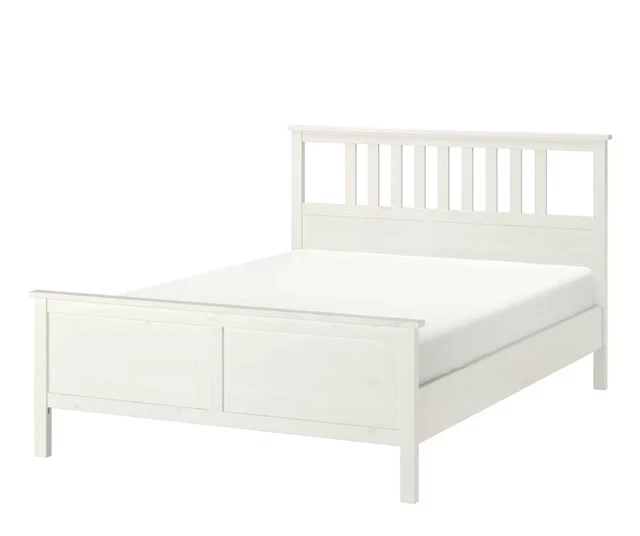 IKEA HEMNES WHITE King Size Bed Frame, Good Condition £50.00 - PicClick UK