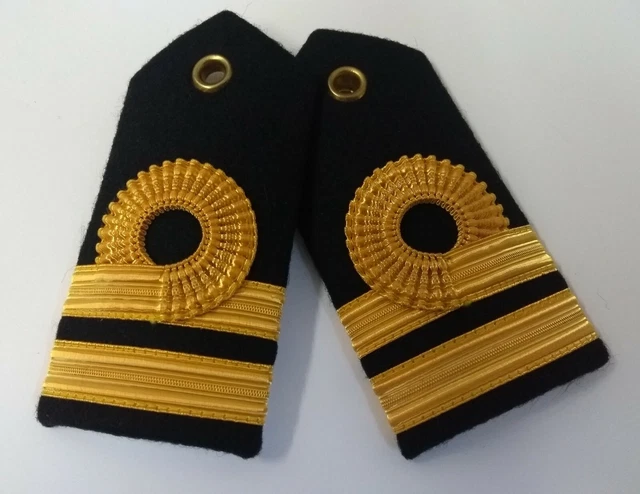 GENUINE NAVAL ISSUE Lieutenant Gold Wire Rank Shoulder Boards - NEW ...