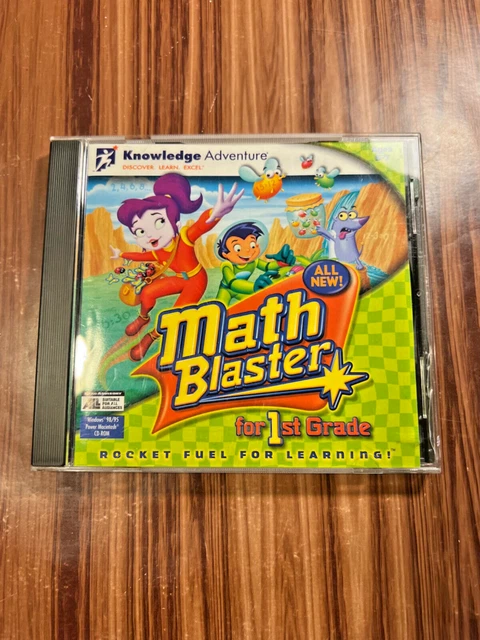 MATH BLASTER FOR 1st Grade PC CD-Rom Computer Game 1999 Knowledge ...