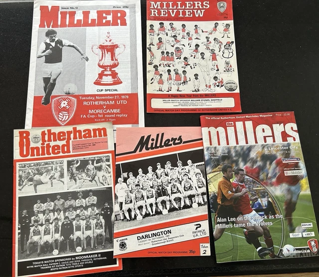 ROTHERHAM UNITED FOOTBALL Programmes (League, FA Cup, League Cup) 1979 ...
