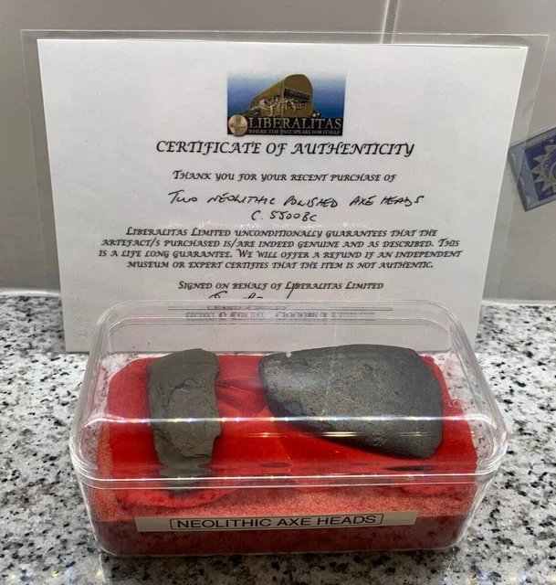 TWO NEOLITHIC POLISHED axeheads circa 5500 BC with COA £95.00 - PicClick UK