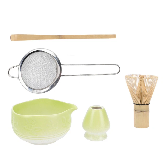 MATCHA WHISK SET Maple Leaf Pattern Ceramic Japanese Matcha Set With ...