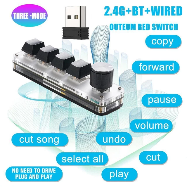 4-KEY KEYPAD MINI Mechanical Keyboard 2.4G Wireless Conect GXxpa A6H4 ...