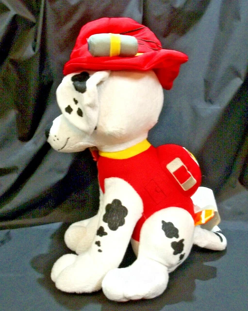PAW PATROL MARSHALL Fire Fighter Dog Plush Nickelodeon 14" Spin master ...