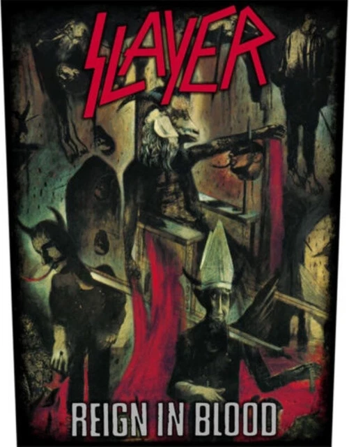 SLAYER REIGN IN Blood Grand à Coudre Chiffon Backpatch 360mm x 300mm ...