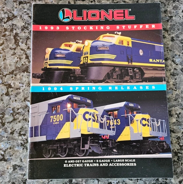 RARE VINTAGE LIONEL Train Catalog Locomotive, Steam Engine, & Accessories 1993☆ £7.10 - PicClick UK