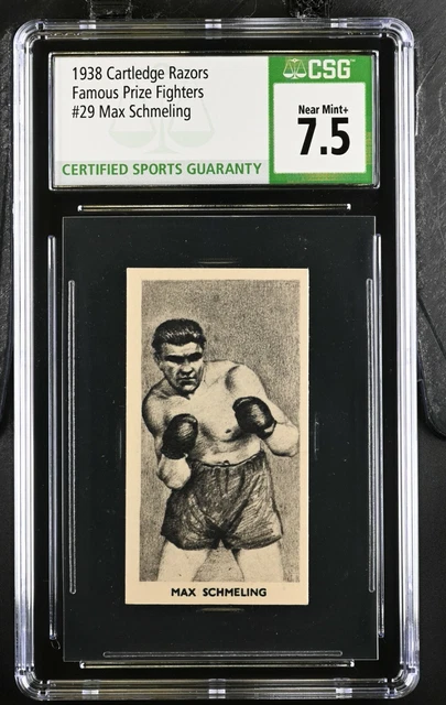 1938 CARTLEDGE FAMOUS Prize Fighters #29 MAX SCHMELING CSG 7,5 Neuf ...