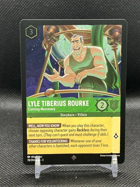 LYLE TIBERIUS ROURKE 2024 Disney Lorcana Into the Inklands #78/204 Foil ...