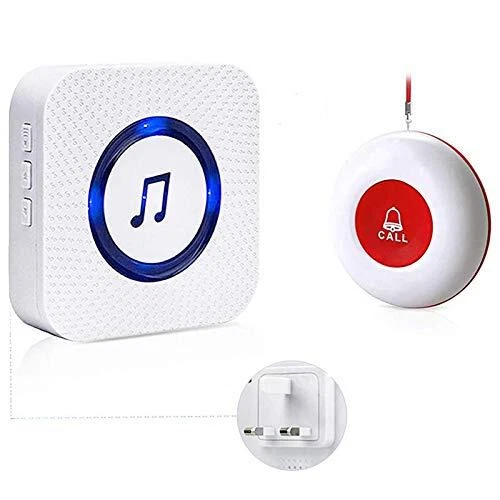 WIRELESS CAREGIVER PAGER/BUZZER Call Bell/Safety Alarm/SOS Call Panic ...