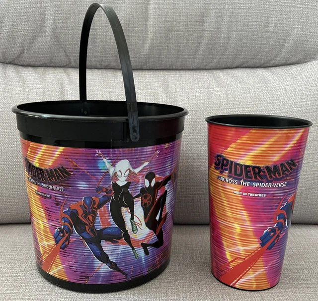 SPIDER-MAN: ACROSS THE Spider-Verse 2023 Cinemark Popcorn Bucket & Cup ...