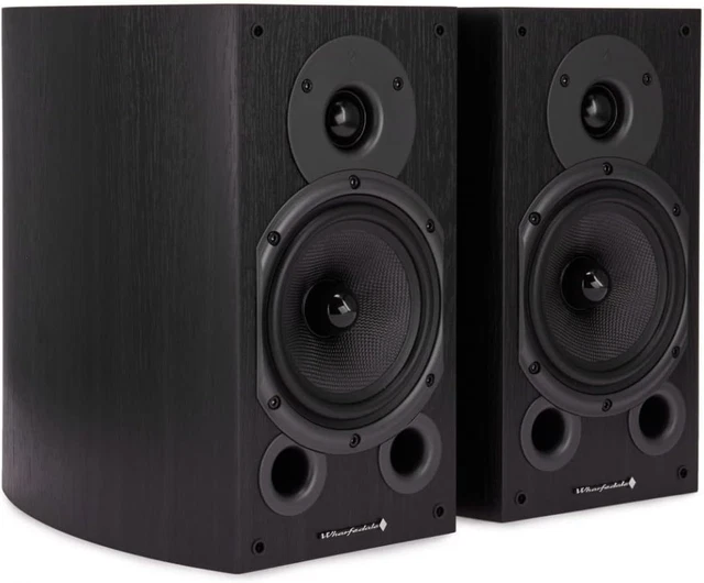 WHARFEDALE DIAMOND 9.1 100W Bookshelf Speakers Pair Black HiFi Audio £ ...