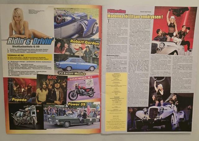 Madonna Ac Dc Very Rare Magazine From Finland 2009 Full Magazine