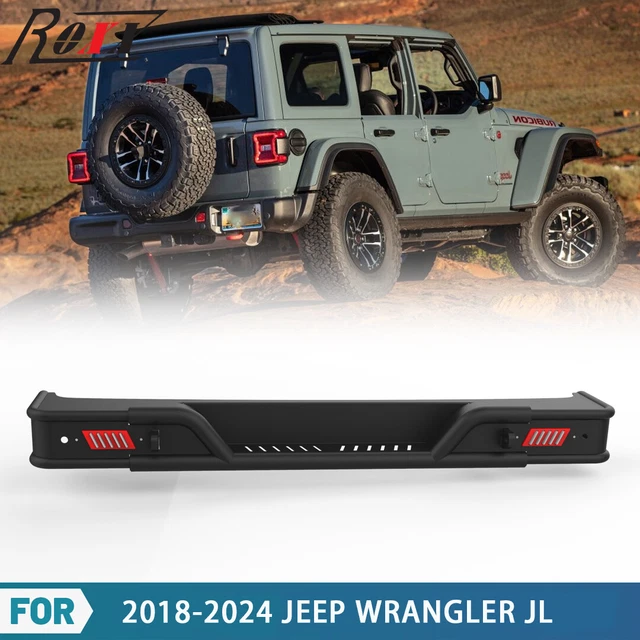 FOR 2018-2023 JEEP Wrangler JL Rear Bumper Off-road Heavy Duty Steel Round Tube $185.48 ...