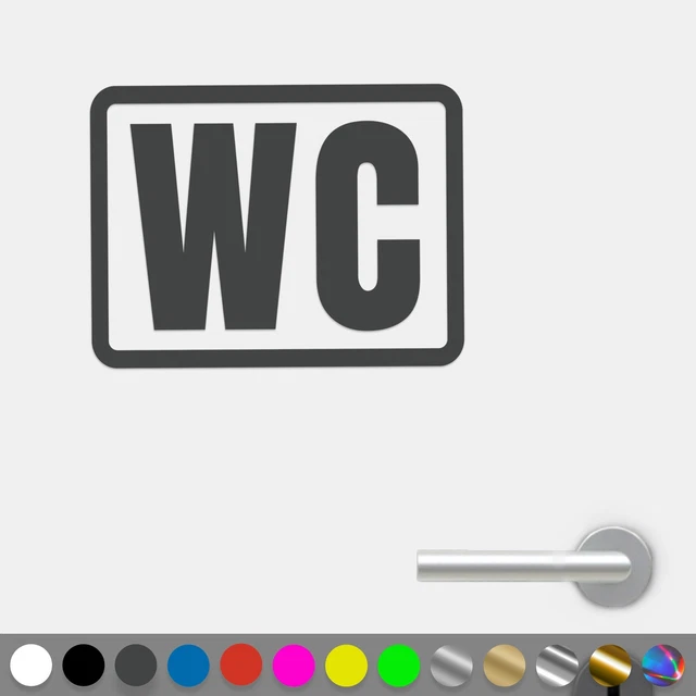 WC AUFKLEBER BADEZIMMER Symbol Zeichen Toilette Sticker Auto ...