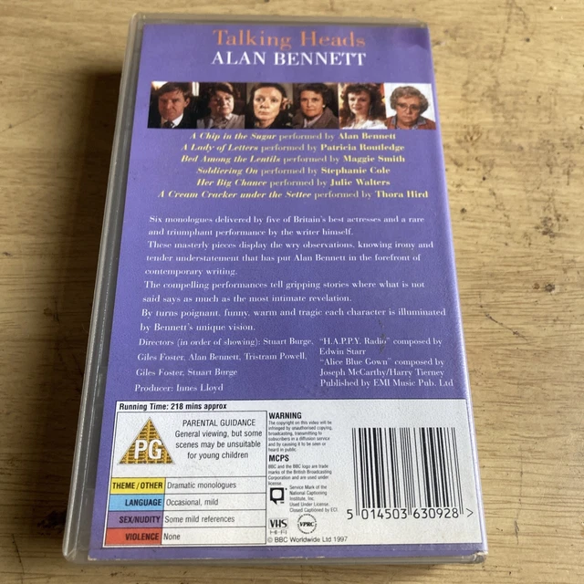 TALKING HEADS 1 and 2 Alan Bennett, VHS Video Tapes £5.88 - PicClick UK