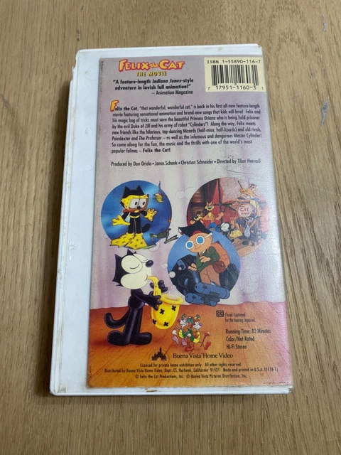 FELIX THE CAT - The Movie VHS (1991) Clamshell Rental Animated Cartoon ...