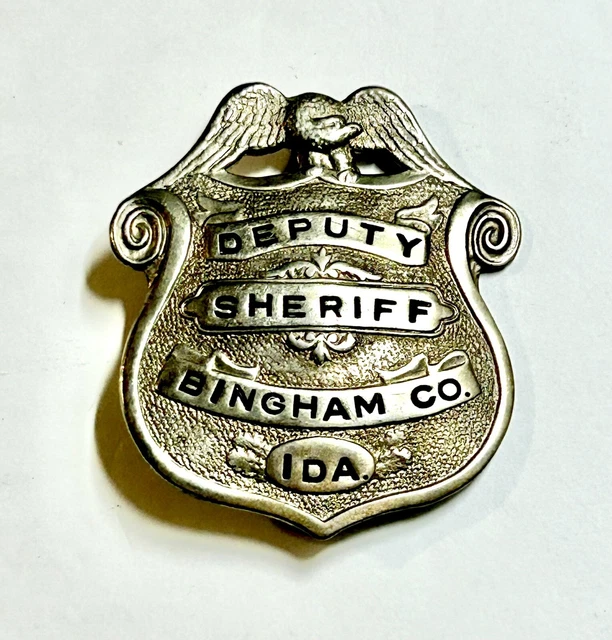 VERY VINTAGE OBSOLETE Idaho Id Bingham County Deputy Sheriff Badge £157 ...