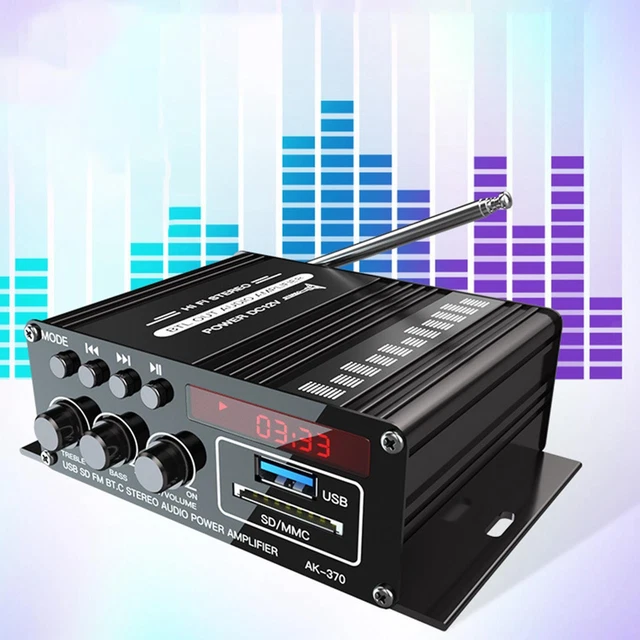 2 CHANNEL CAR Amplifier Input Port USB / / RCA Wireless for Notebook ...