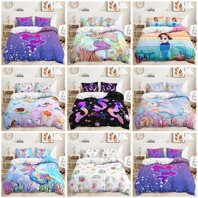 LITTLE PRINCESS MERMAID Corallite Jellyfish Starfish Doona Duvet Quilt ...