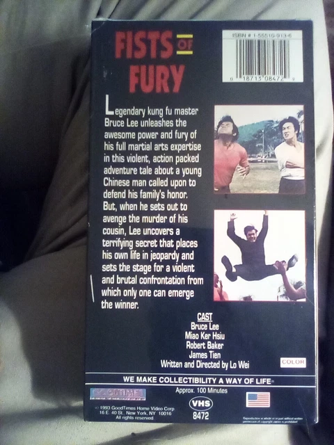 FISTS OF FURY (VHS, 2002) SEALED £8.15 - PicClick UK