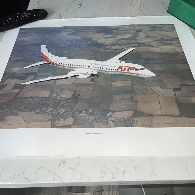 BRITISH AEROSPACE BAE ATP aircraft poster £2.79 - PicClick UK