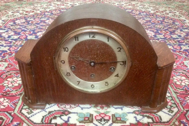 ANTIQUE ART DECO Mantel Clock GUFA,Schatz Germany,WESTMINSTER Chime,OAK ...