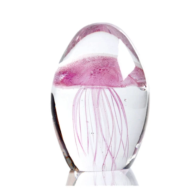 JELLYFISH SHAPE LAMP Crystal Ornaments Acrylic Romantic Night Light £24 ...