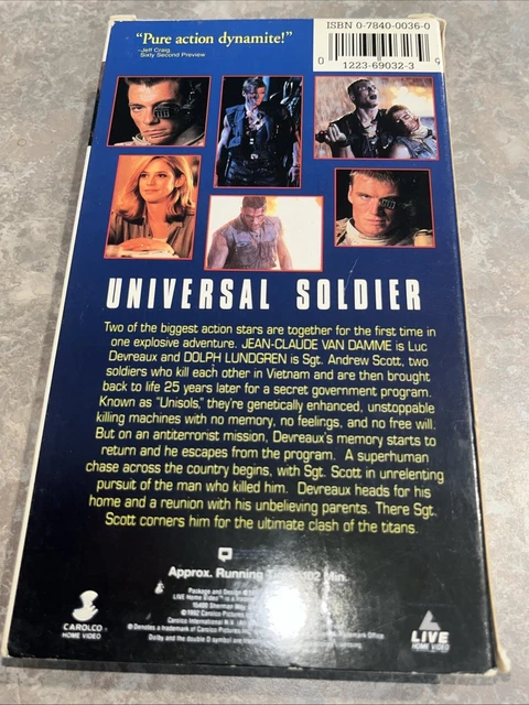UNIVERSAL SOLDIER VHS 1992 Jean-Claude Van Damme **TESTED** £4.08 ...