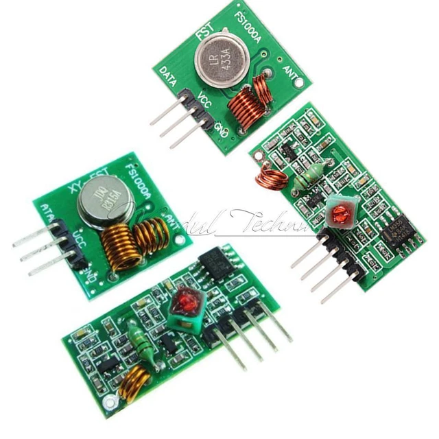 1/5X 315/433MHZ RF Transmitter Receiver Module Arduino Wireless ...