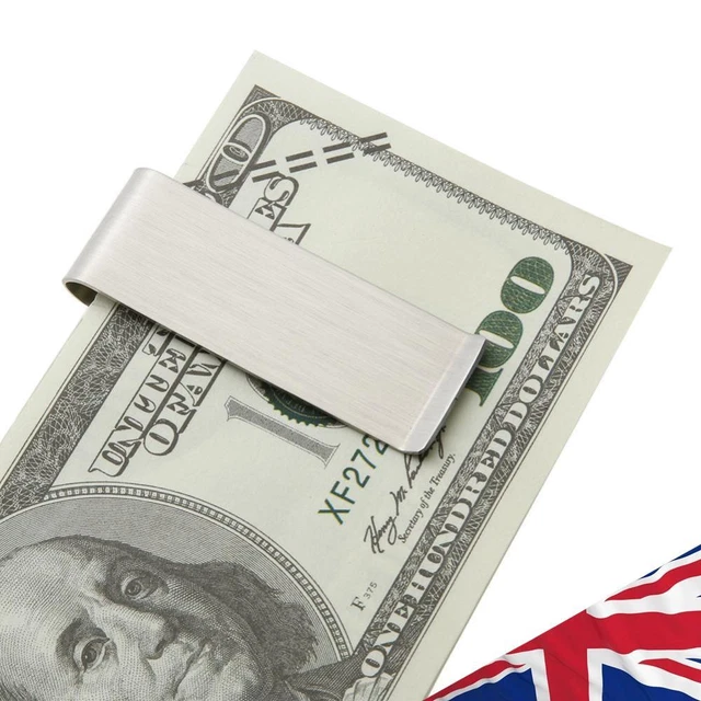 MINI MONEY CLIP Stainless Steel ID Card Pocket Holder Durable for ...