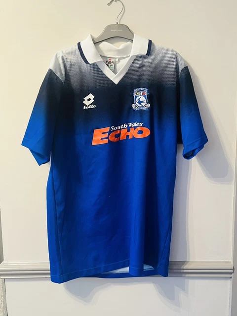 CARDIFF CITY FOOTBALL Shirt 1996-1997 Home Kit Vintage Collectible Size ...