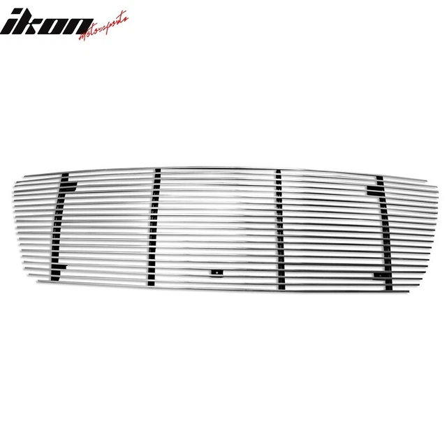 FITS 04-08 FORD F-150 Horizontal Overlay Style Front Grille Polished ...