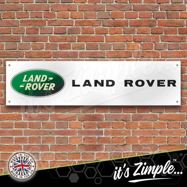 LAND ROVER LOGO Banner Garage Workshop Sign Printed PVC Trackside ...