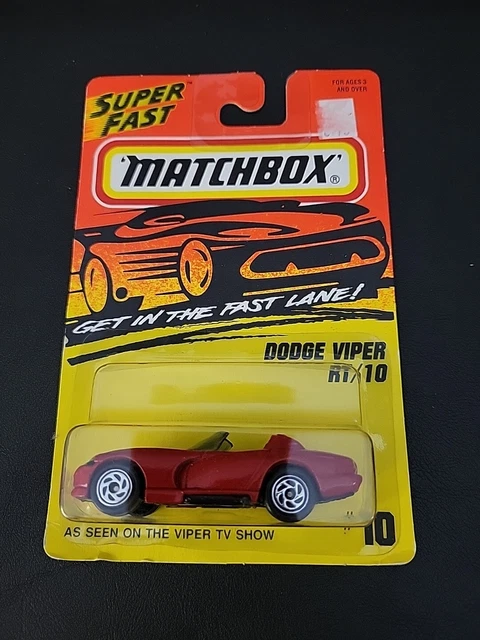 VINTAGE MATCHBOX SUPER Fast Dodge Viper RT/10 Rosso EUR 14,68 - PicClick IT