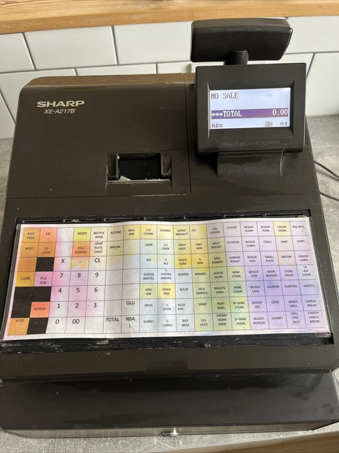 SHARP XE-A217B ELECTRONIC Cash Register Fully Working (Read Description ...
