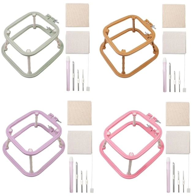 DOUBLE LAYER EMBROIDERY Frame Adjustable Crosses Stitching Hoop for ...