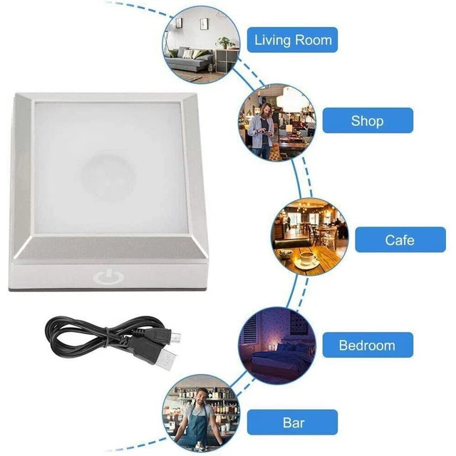 MULTI COLOR LED Light Stand for Displaying For Crystal 3D Glass Square ...