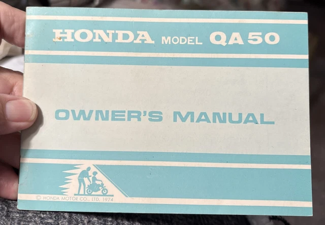 HONDA QA50 1975 Owner's Manual Book OEM K3 A1000909 EM59 £32.64 ...