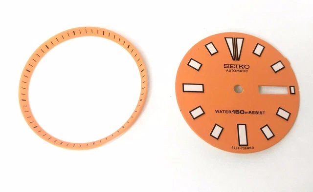 NEW AFTERMARKET SEIKO dial & chapter ring - Orange dial - will fit 6309 ...