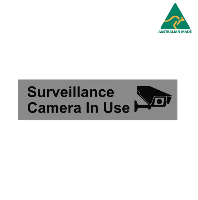 SURVEILLANCE CAMERA IN use Vinyl Decal Sticker Sign 22 cm x 5.6 cm $6. ...